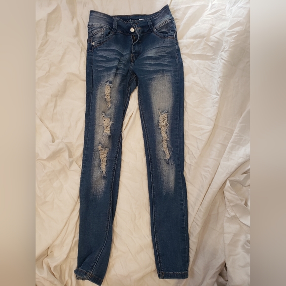 Blue Republic | Jeans | Distressed Destroyed Jeans Denim Frayed Skinny ...